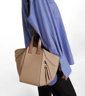 Loewe Hammock Small Leather Shoulder Bag - Beige