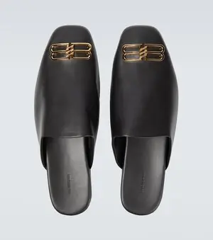 Balenciaga Cosy Bb Leather Slippers