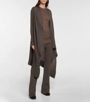 Rick Owens Rib-knit Wool-blend Pants