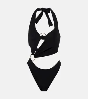 LOUISA BALLOU Cutout Swimsuit - Black