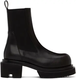 Rick Owens Rick Owens Black Beatle Bogun Chelsea Boots - 09 Black