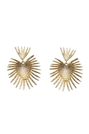 KENNETH JAY LANE Tone Fan Drop Earrings - Gold