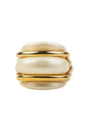 KENNETH JAY LANE Double Ribbed Ring - Gold