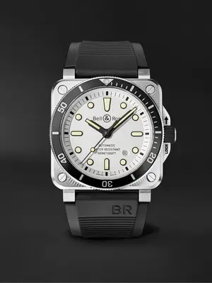 BELL & ROSS Br 03-92 Diver Automatic 42mm Watch - White