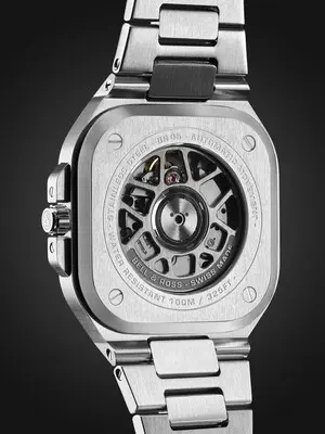 BELL & ROSS Br 05 Automatic 40mm Stainless Steel And Diamond Watch - Black