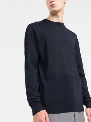 GOLDEN GOOSE Logo-patch Wool Jumper - Blue
