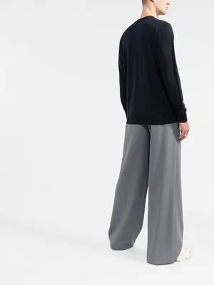 GOLDEN GOOSE Logo-patch Wool Jumper - Blue