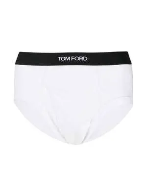 TOM FORD Logo-waistband Briefs - White