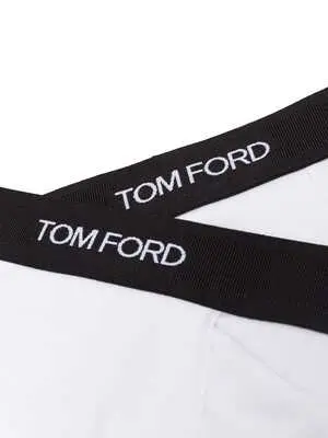 TOM FORD Logo-waistband Briefs - White