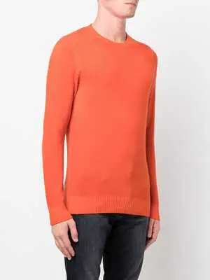 Malo Round-neck Knit Jumper - Orange