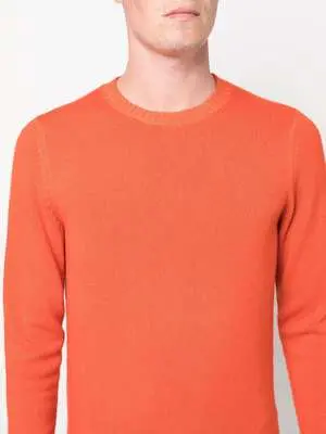 Malo Round-neck Knit Jumper - Orange