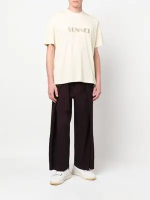 Sunnei Embroidered-logo Cotton T-shirt