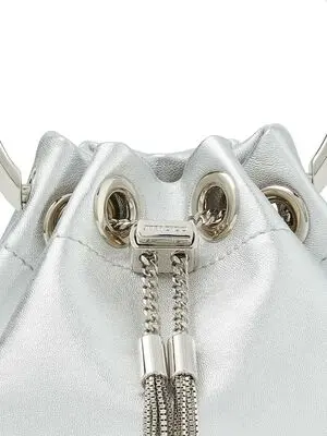 JIMMY CHOO Bon Bon Micro Bucket Bag - Silver