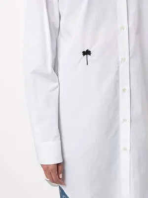 Palm Angels Palm-tree Motif Long-line Shirt