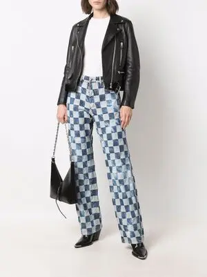 Dsquared2 Checked Wide-leg Jeans