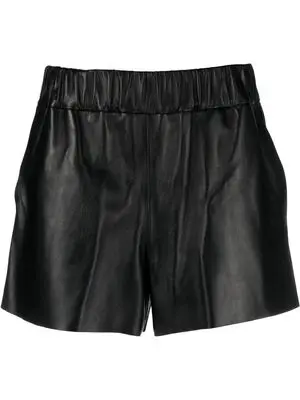 Red Valentino Leather Mini Shorts