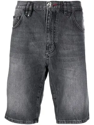 Philipp Plein Knee-length Denim Shorts