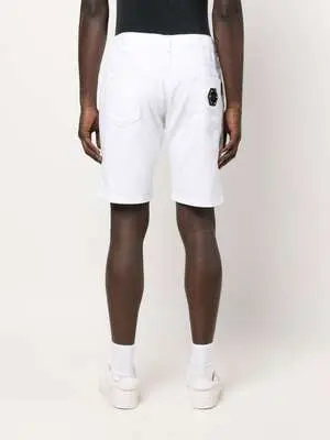 Philipp Plein Knee-length Denim Shorts - White