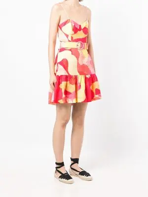Rebecca Vallance Toretto Abstract-print Mini Dress