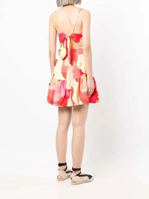 Rebecca Vallance Toretto Abstract-print Mini Dress
