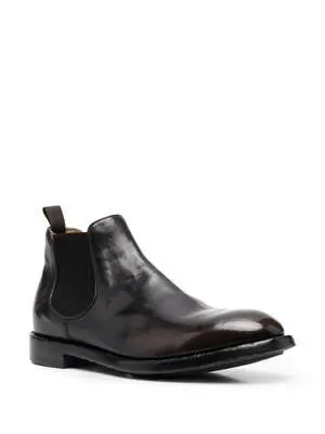 Officine Creative Elasticated-panel Leather Boots