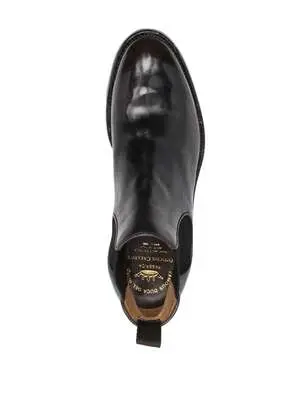 Officine Creative Elasticated-panel Leather Boots