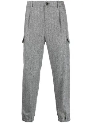 Brunello Cucinelli Chevron-knit Trousers