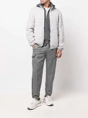 Brunello Cucinelli Chevron-knit Trousers