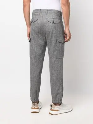 Brunello Cucinelli Chevron-knit Trousers