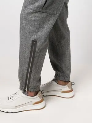 Brunello Cucinelli Chevron-knit Trousers