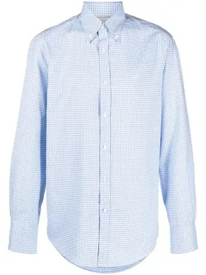 BRUNELLO CUCINELLI Check-print Button-down Shirt