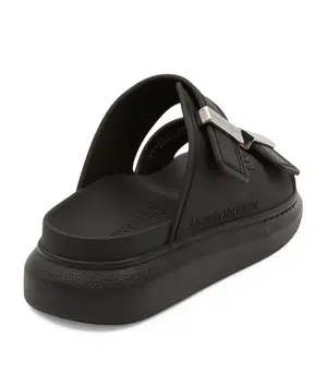 Alexander McQueen Logo Slides - Black