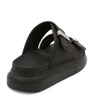 Alexander McQueen Logo Slides - Black