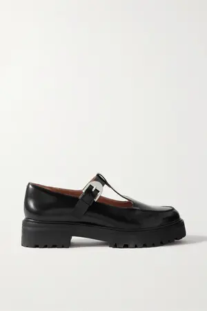 REFORMATION Abalonia Leather Mary Jane Pumps