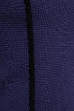 Sandro Velvet-trimmed Ponte Top