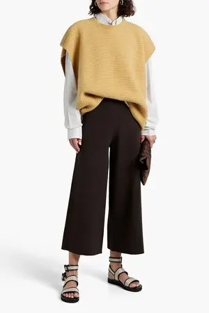 JOSEPH Mélange Wool Wide-leg Pants