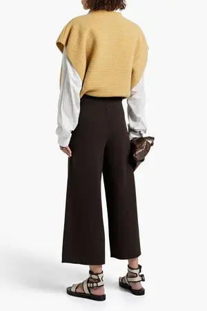JOSEPH Mélange Wool Wide-leg Pants