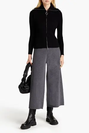 JOSEPH Mélange Wool Wideleg Pants