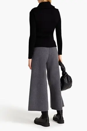JOSEPH Mélange Wool Wideleg Pants