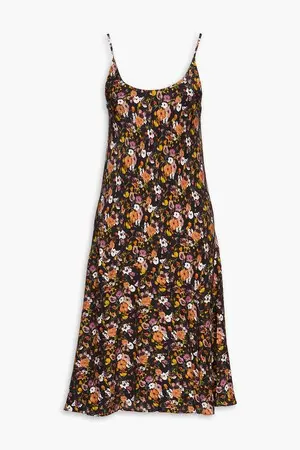 Rag & Bone Eva Floral Print Silk Mini Slip Dress