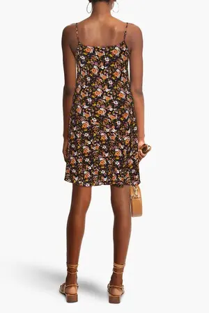 Rag & Bone Eva Floral Print Silk Mini Slip Dress