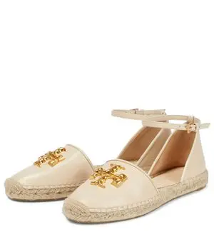 Tory Burch Eleanor Embellished Leather Espadrilles