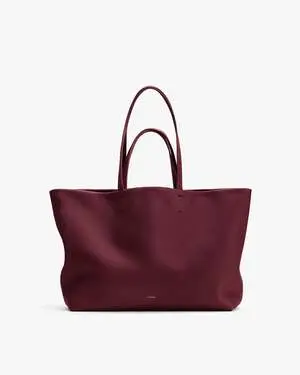 Cuyana Leather Tote Bag Cherry