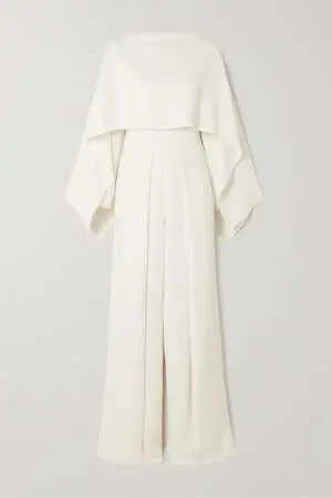 Solace London Lara Cape-effect Crepe Jumpsuit