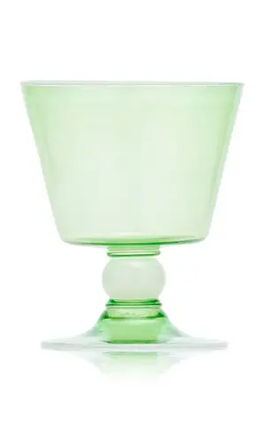 MODA DOMUS Footed Wine Glass Green