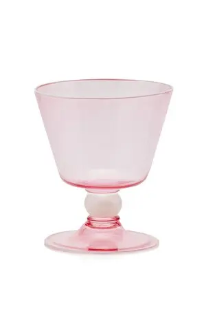 MODA DOMUS Footed Wine Glass - Pink