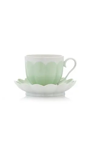 Giambattista Valli Porcelain Coffee Cup And Saucer Set - Green