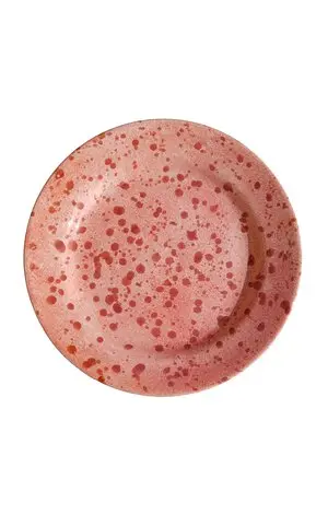 ESTE CERAMICHE FOR MODA DOMUS Set-of-four Ceramic Dessert Plates - Coral