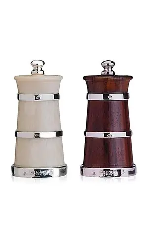 MODA DOMUS Ivory Salt And Wood Pepper Shaker Set - Multi