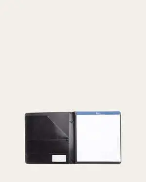 ROYCE NEW YORK Executive Leather Writing Portfolio, Personalized - Black